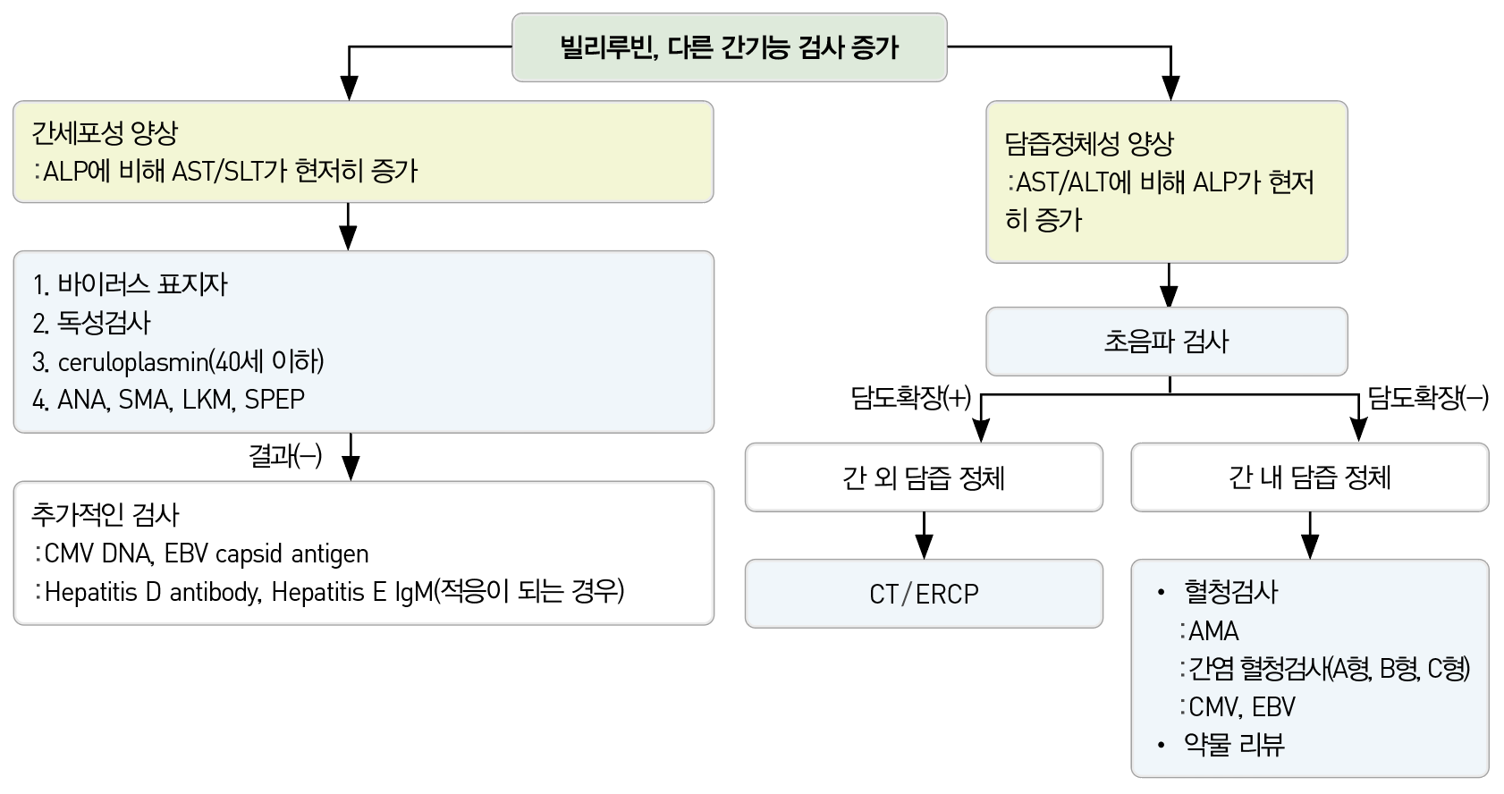 황달(고빌리루빈혈증): 진단적 접근 - Metamedic